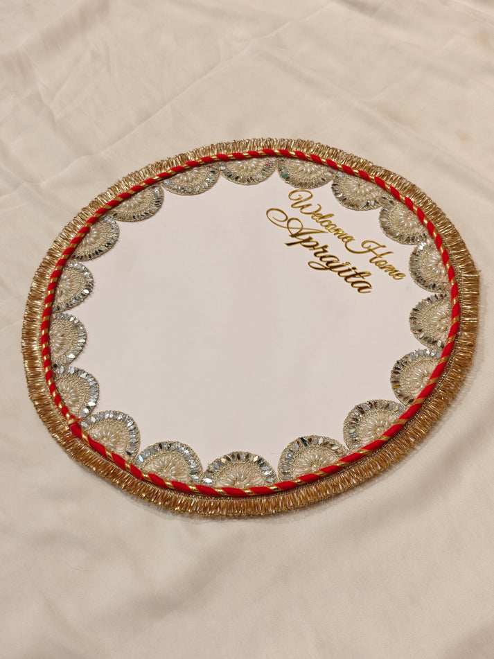 Welcome Home Bride Foot/Handprint Mat | Kanku Pagla Mat – MDF Base | R ...